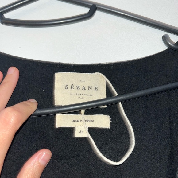 Sezane | Dresses | Sezane Titaine Dress Printed Black And White Size 34 ...